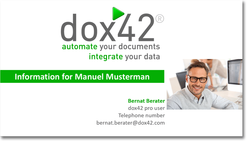Automate the dox42 Overview Presentation| dox42 Sample Template