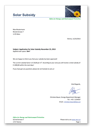 Automate an Application for a Solar Subsidy with the (fictional) Office ...