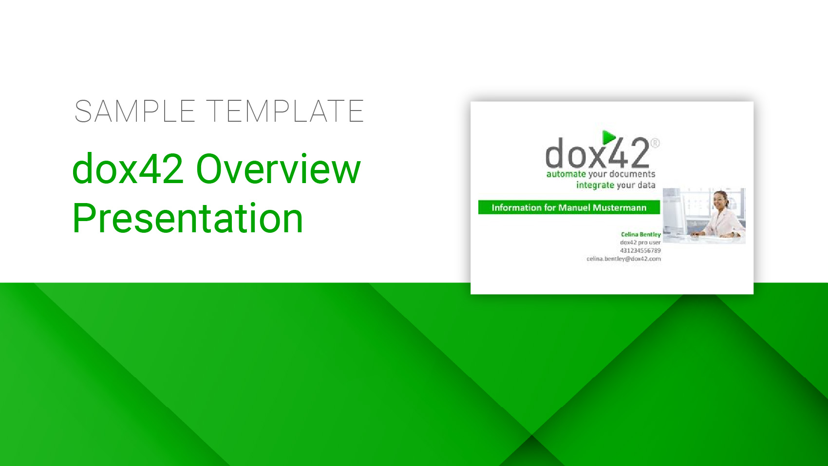 Automate the dox42 Overview Presentation| dox42 Sample Template